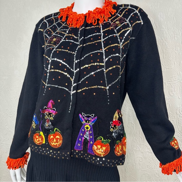 berek | Sweaters | Vintage Berek 2 By Takako Sakon Spiderweb Cats In ...